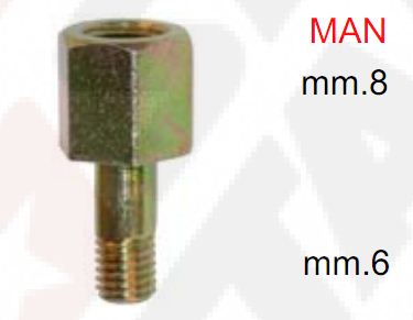 Štuceris 8x6mm MAN /VID8/ISOR6 - Autura